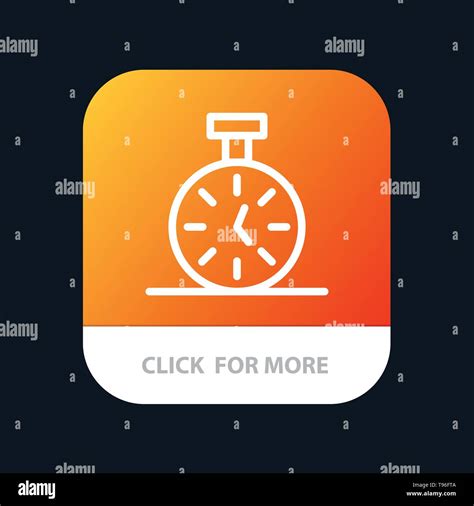 Stopwatch Time Timer Count Mobile App Button Android And Ios Line
