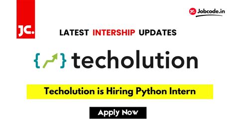 Python Backend Internship Opportunity At Techolution Jobcode