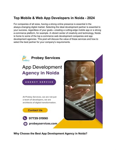 Ppt Top Mobile And Web App Developers In Noida 2024 Powerpoint