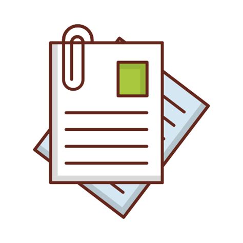 Attach File Generic Outline Color Icon