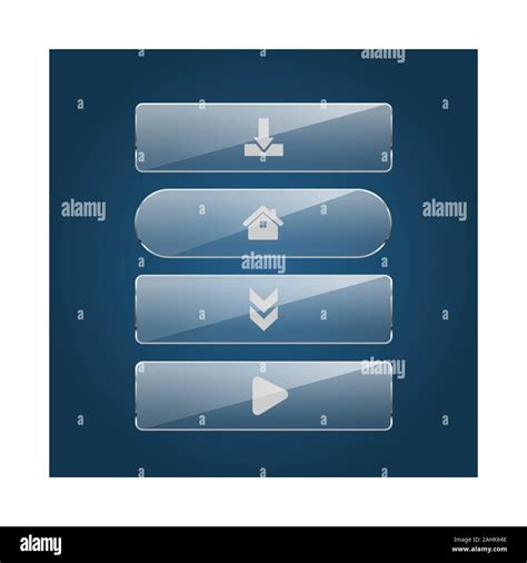 set of shiny glass web buttons vector image set of shiny glass web buttons vector illustration