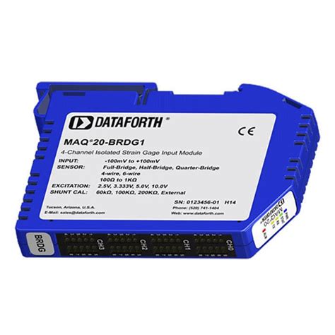 Analog Inputs Signal Conditioning Module Maq20 Brdg1 Dataforth