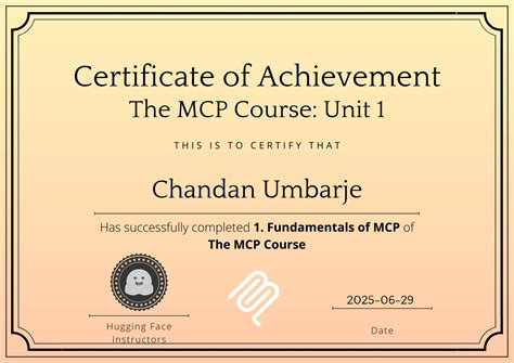 Mcp Course Unit 1 Quiz Earned Certificate