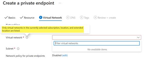 Virtual Network Isnt Listed On My Endpoint File Share Microsoft Qanda