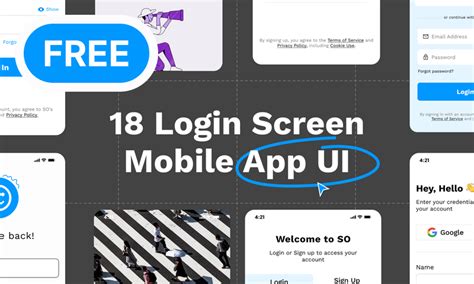 Login Screen Mobile App UI Figma