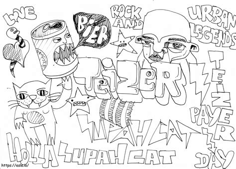 Teizer Doodle Coloring Page