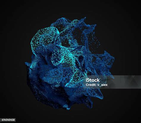 플라잉 파티클의 추상 3d 렌더링 입자에 대한 스톡 사진 및 기타 이미지 입자 입방체 폭발 Istock