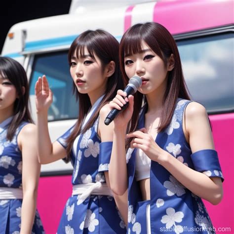 Japanese Idols Campervan Performance Stable Diffusion Online