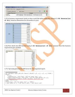 Obiee G Beginner S Guide Adding Calculations PDF Databases Computer Software And Applications