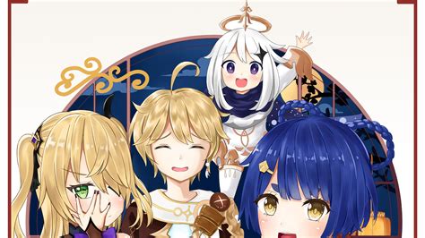 Aether Fischl Paimon Xiangling 4k Hd Genshin Impact Wallpapers Hd