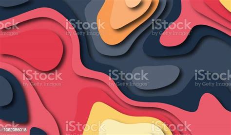 종이 컷아웃 배경 현실적인 3d 부드러운 개체를 계층 추상적인 형태와 광고 브랜딩 디자인 현대적인 배경 표지 초대장 포스터 현수막 전단지 플 래 카드 0명에 대한 스톡 벡터