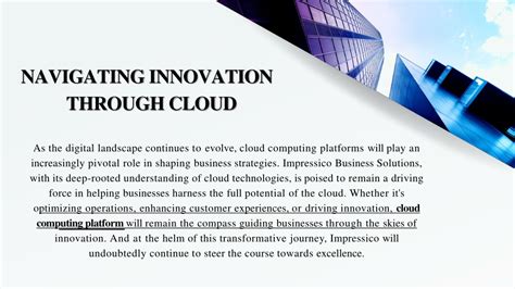 Ppt Navigating The Skies Of Innovation Exploring The Possibilities Of Cloud Computing