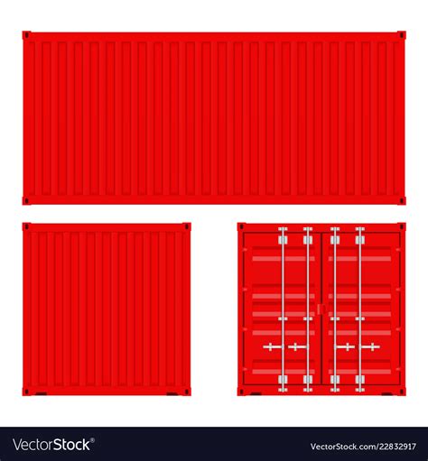 Red Shipping Container Royalty Free Vector Image