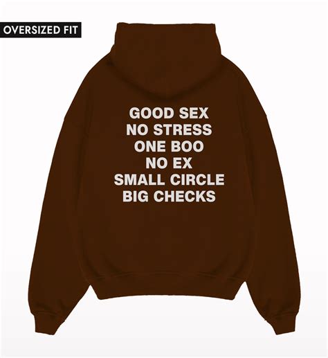 Good Sex No Stress Oversized Hoodie Crunk Thread