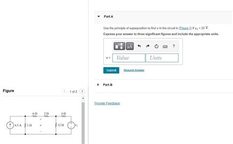 Solved Use The Principle Of Superposition To Find V In The Chegg
