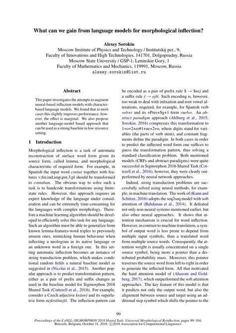 pdf what can we gain from language models for morphological inflection