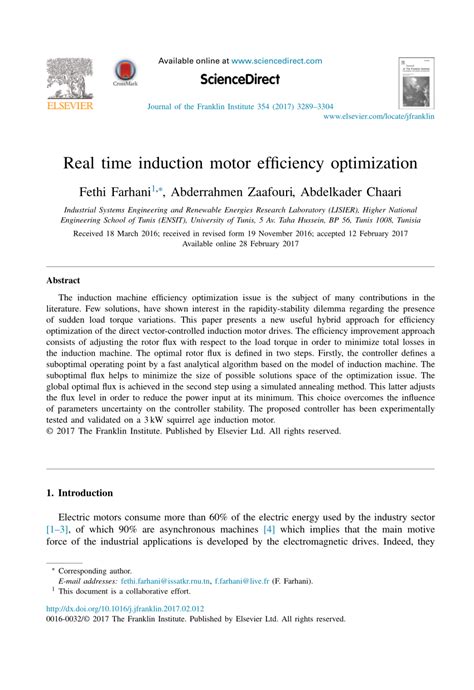 Pdf Real Time Induction Motor Efficiency Optimization