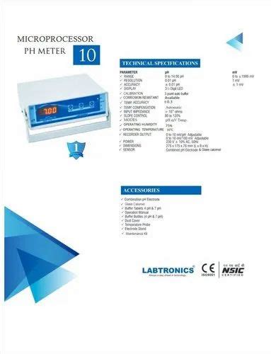 Lt 10 Ph Meter 3 Point Calibration At ₹ 9000 In Panchkula Id 22610127673