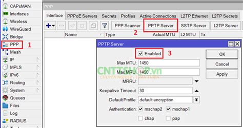 Hướng dẫn cấu hình VPN Client to Site PPTP trên Router MikroTik