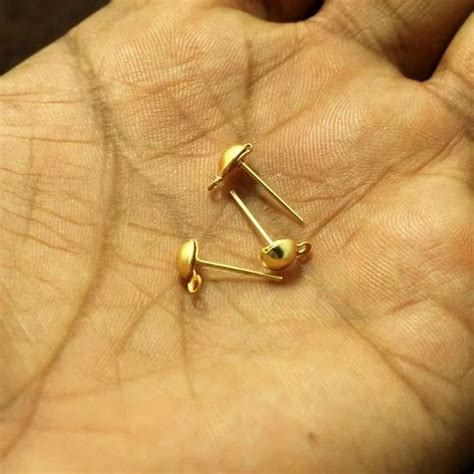 5 Pairs 5mm Half Ball With Closed Loop Earring Posts At Rs 13500