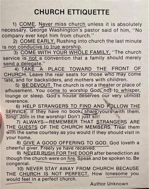 Church Etiquette A Guide To Proper Behavior In Gods House