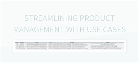 Free Use Case Templates For Google Sheets And Microsoft Excel Slidesdocs