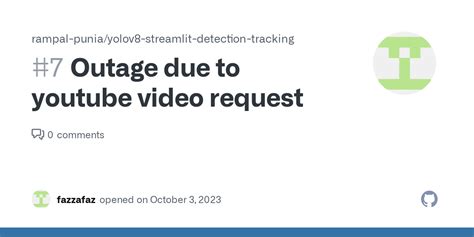 Outage Due To Youtube Video Request · Issue 7 · Rampal Puniayolov8