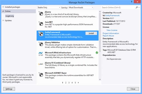 Install NuGet Packets In Visual Studio Pro Ramming