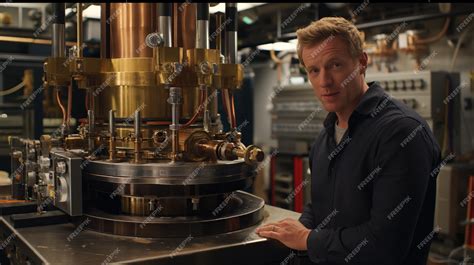 Quantum Physicist Harnessing The Power Of Subatomic Particles Premium