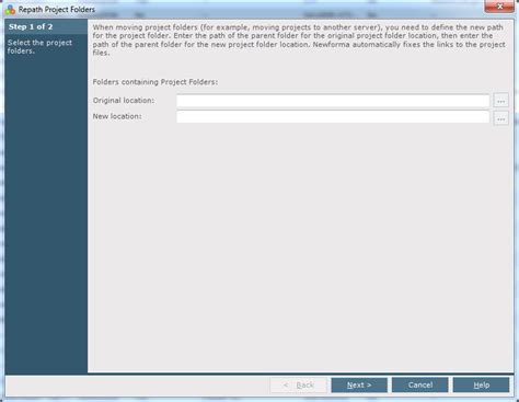 Repath Projects Batch Repair Broken Project Folder Links Newforma Project Center Help