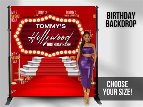 Hollywood Backdrop Photo Step Repeat Edtable Backdrop Photo Step An Funeral Program Templates