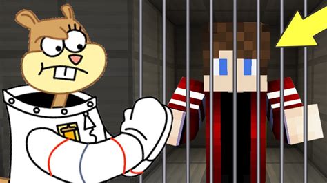 УСТРОИЛ ПОБЕГ С ТЮРЬМЫ БЕЛКИ СЭНДИ ИЗ СПАНЧ БОБА В МАЙНКРАФТ ТРОЛЛИНГ НУБИК ИГРАЕТ В Minecraft