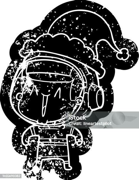 기발한 만화 산타 모자를 쓴 우주 비행사 남자의 고민 아이콘 고용과 노동에 대한 스톡 벡터 아트 및 기타 이미지 고용과 노동 귀여운 낙서 드로잉 Istock