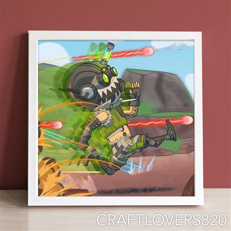 Apex Legends Inspired Chibi Octane Digital Art Print Octane Etsy