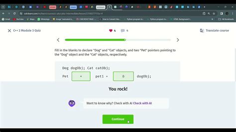 28 C 2 Module 3 Quiz C Intermediate Sololearn Youtube