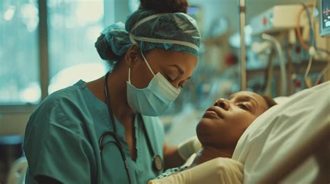 Premium Photo A Nurse Caring For A Patient In A Hospital Depicting