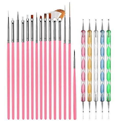 20pcs Nail Art Design Tools 15pcs Nail Art Brushes Kit With 5pcs Nail