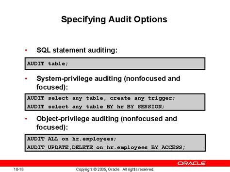 Implementing Oracle Database Security Copyright Oracle