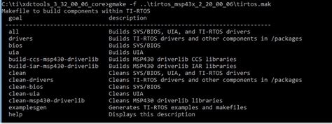 RTOS MSP F A How To Configure The TI RTOS To Generate MSP EXP F A Pr XS With