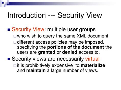 Ppt A View Based Security Framework For Xml Powerpoint Presentation