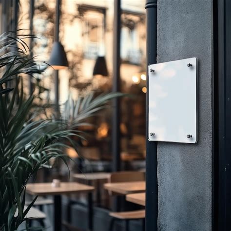 Blank Square Store Signage Design Mockup Isolated Customizable