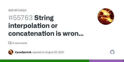 String Interpolation Or Concatenation Is Wrong In Net 6 · Issue 55763
