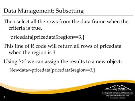 data management module subsetting and formatting ppt download