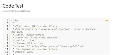 Syntax Highlighting Code Block For Gutenberg A Short Review Mediaron Llc