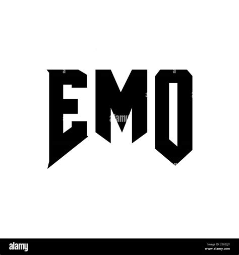 Emo Letter Logo Design For Technology Company Emo Logo Design Black