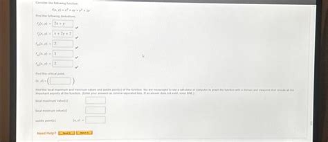 Solved Consider The Following Function Find The Following