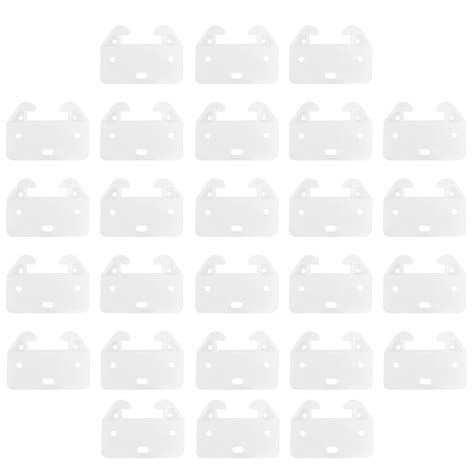 Ounona 100pcs 7 Holes Drawer Track Guide Drawer Track Back Plate Drawer