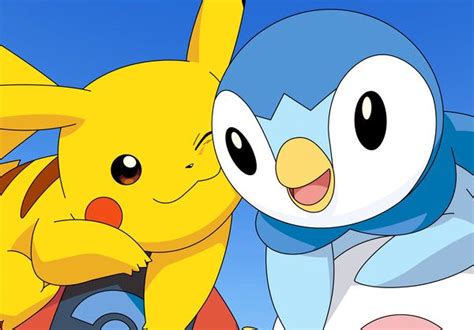 Pikachu Kisses Piplup