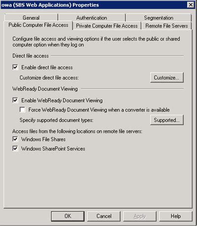 Knight Time Ramblings Enabling Remote File Access In Outlook Web Access On SBS 2008