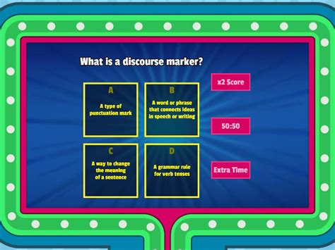 Discourse Markers Quiz Gameshow Quiz